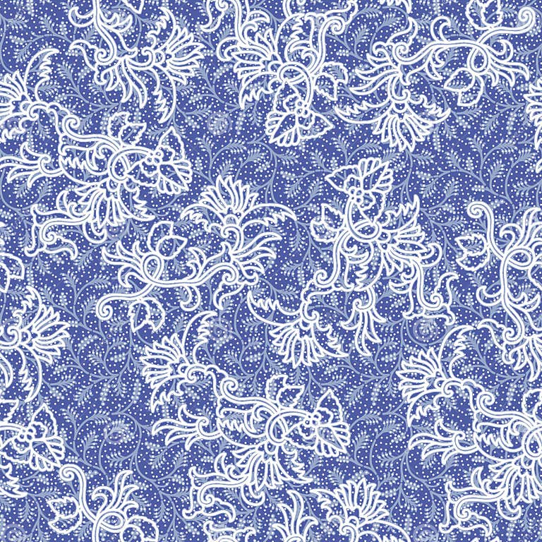 2 Color Classic Batik Design Stock Illustration - Illustration of ...