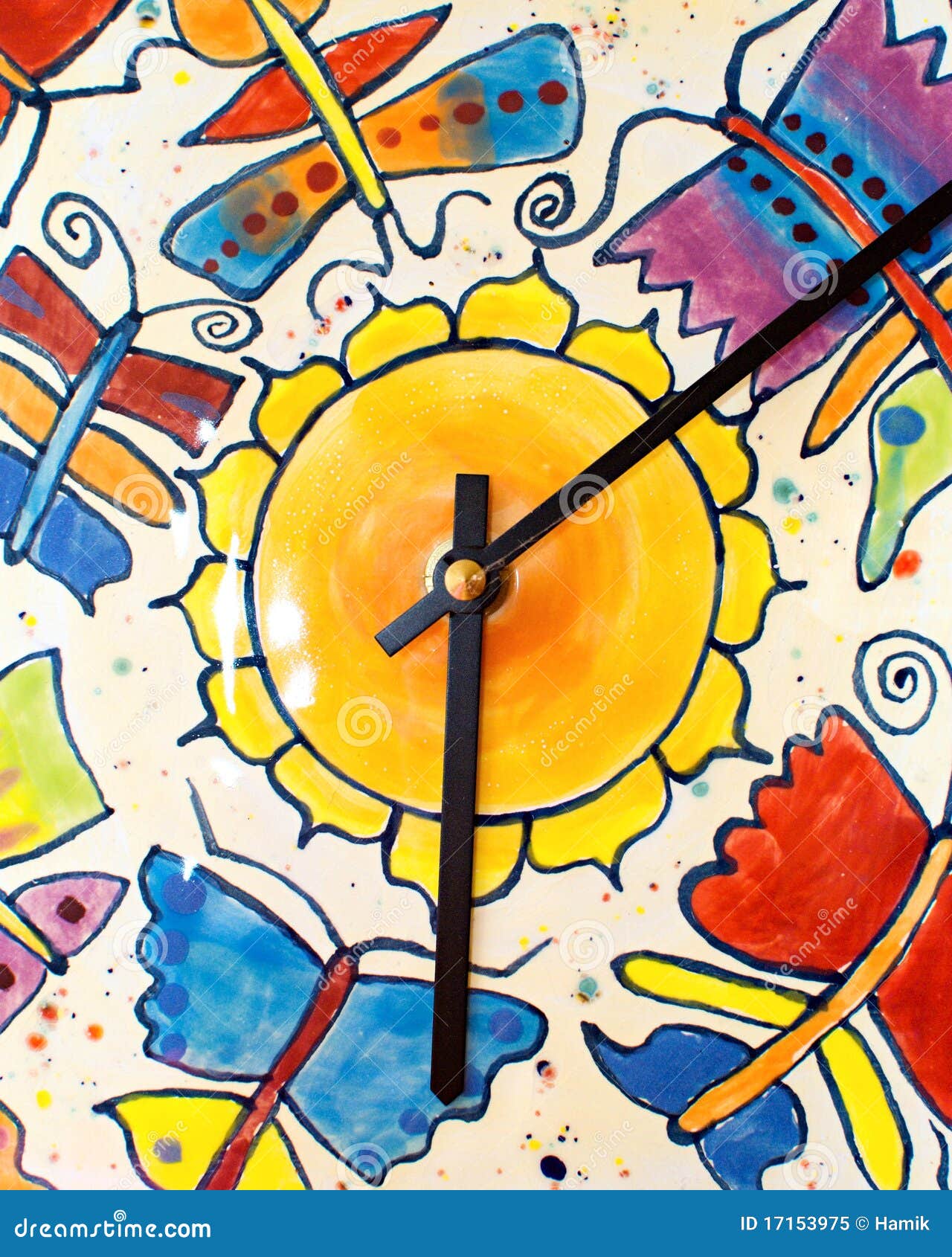 Color clock stock image. Image of paint, minutes, abstract - 17153975