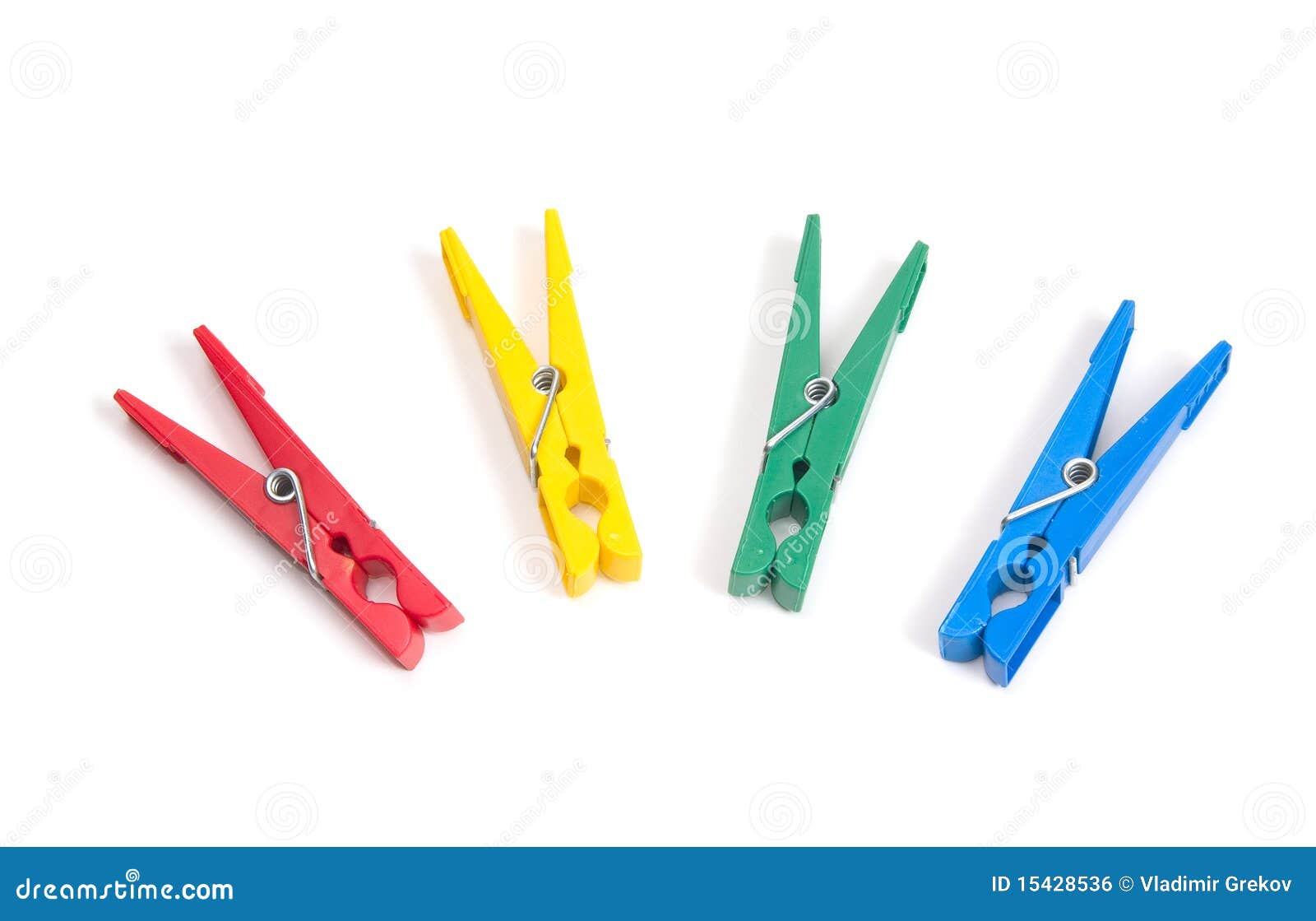 Color clothes pegs stock photo. Image of fastener, washing - 15428536