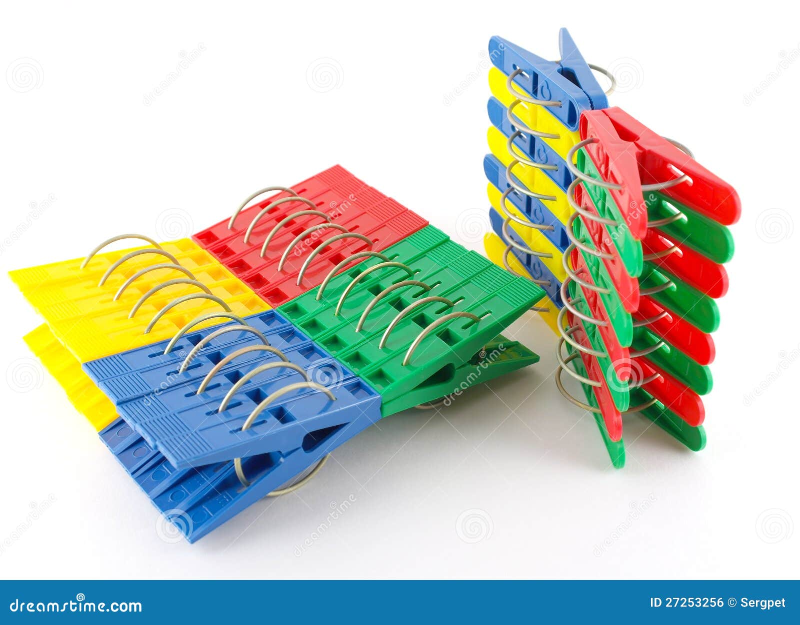 Color clothes-pegs stock photo. Image of clothespin, isolated - 27253256
