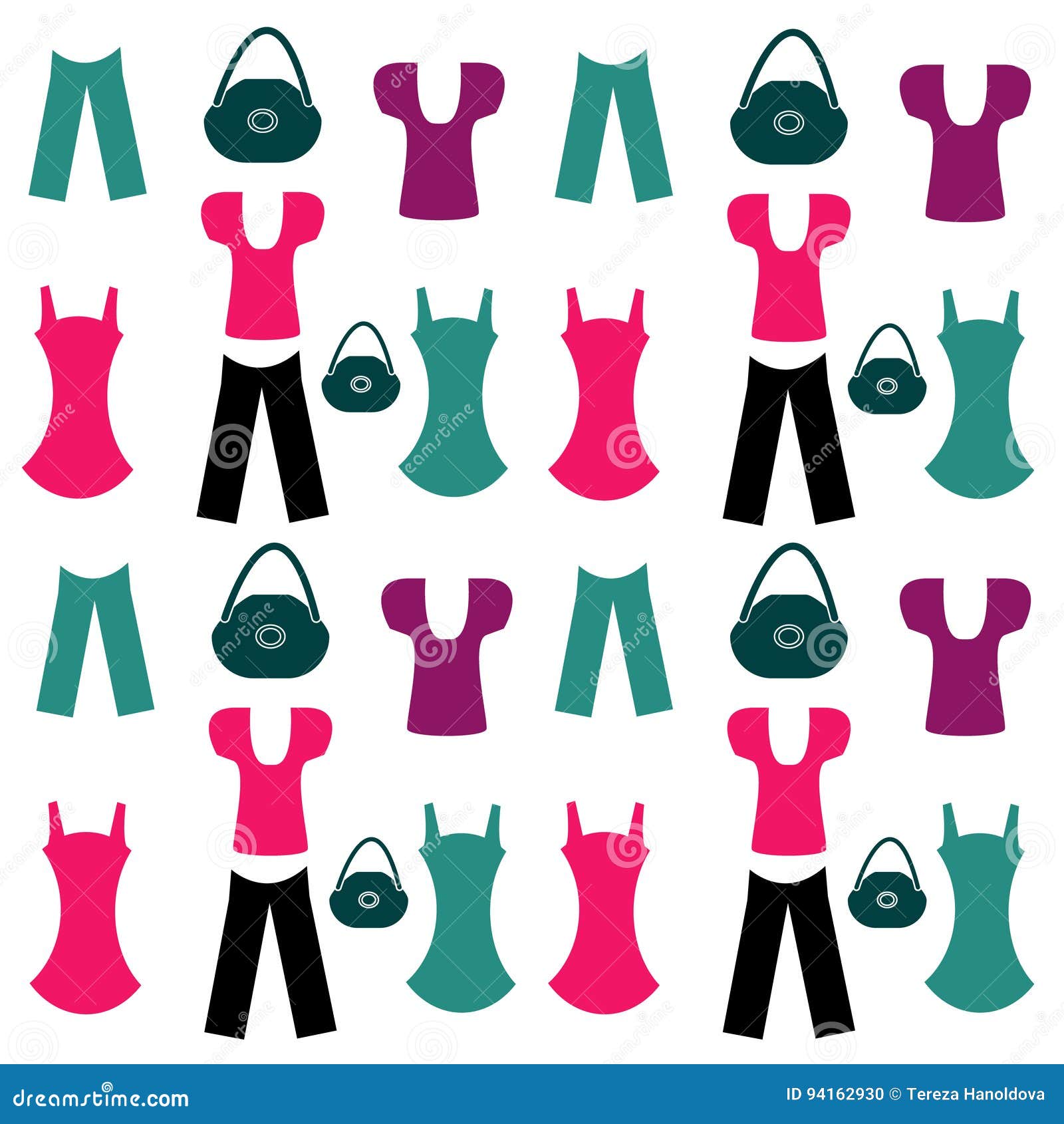 Color Clothes on White Background Stock Vector - Illustration of vector ...