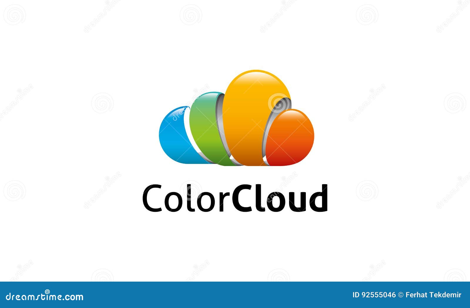Color Cloud Logo stock vector. Illustration of global - 92555046