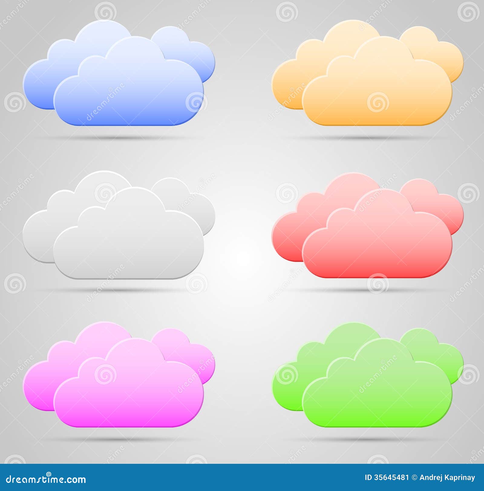 Color Clouds stock vector. Illustration of online, infographics - 35645481