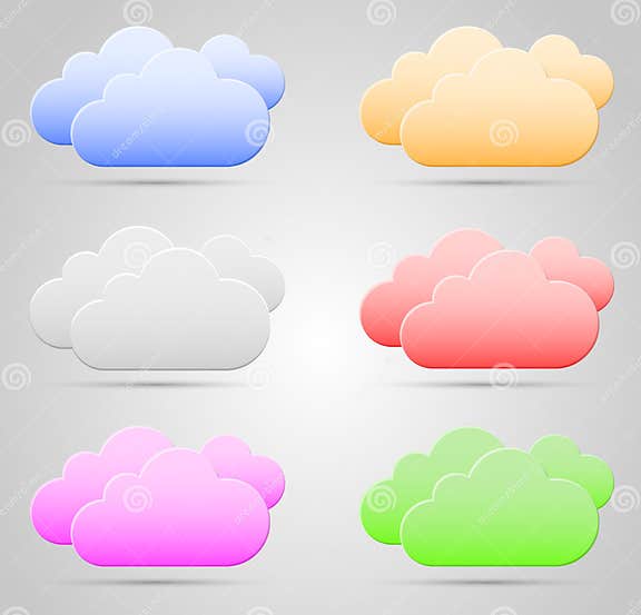 Color Clouds stock vector. Illustration of online, infographics - 35645481