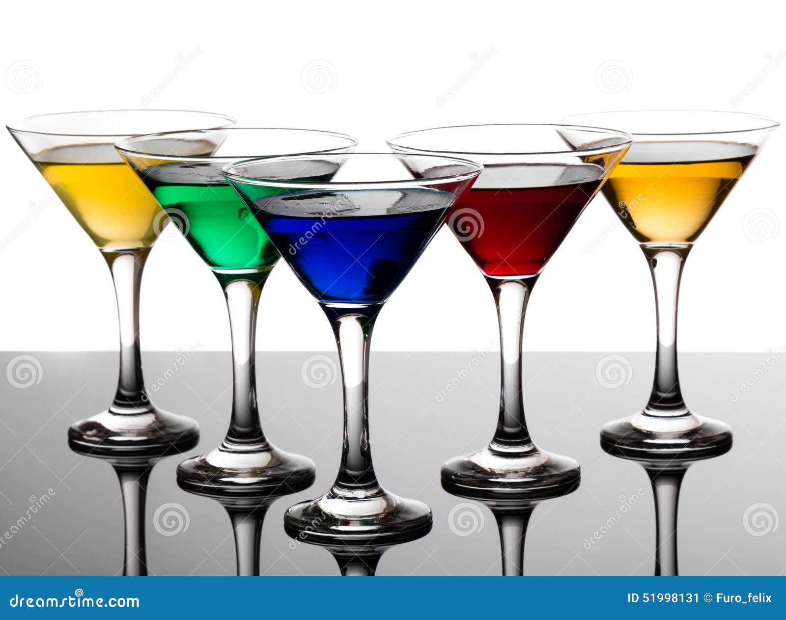 Color Cocktails in Martini Glasses Stock Image - Image of martini ...