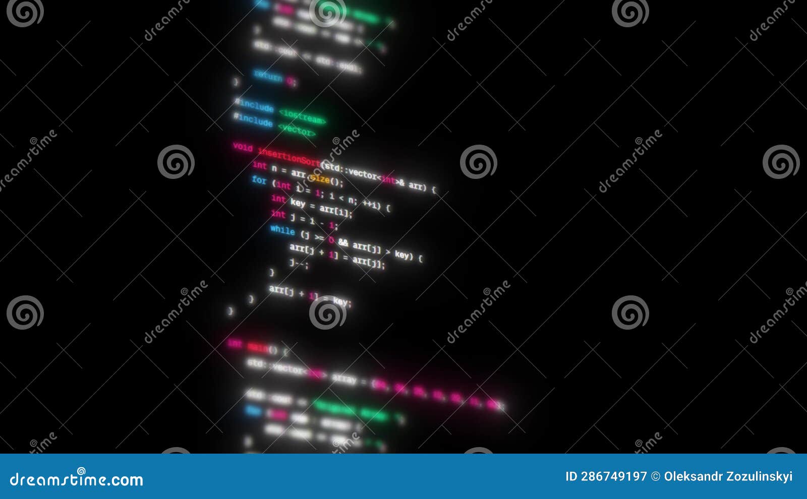 Color Code Programmer Runs on Screen Monitor Stock Video - Video of ...