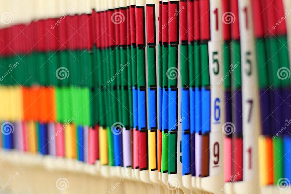Color Coded Medical Records Stock Photo - Image of data, records: 4118744