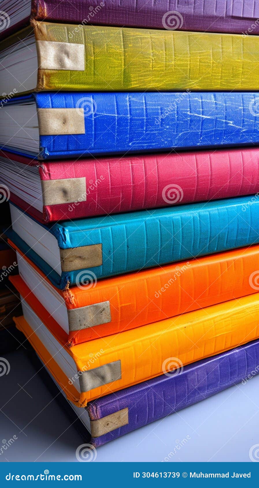 Color Coded Order Stack of File Folders in Various Hues Stock ...
