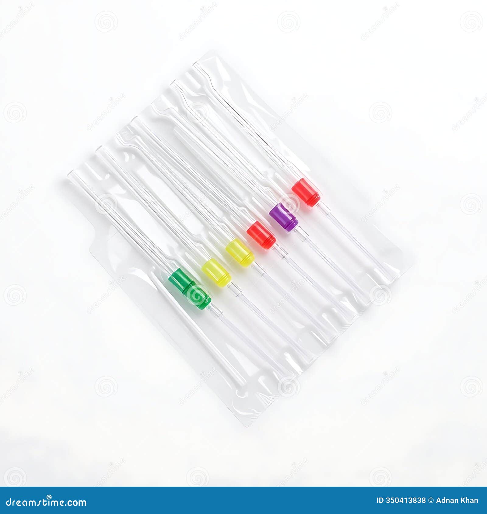 A Color Coded Set of IV Cannulas in Their Original Sterile Packaging on ...