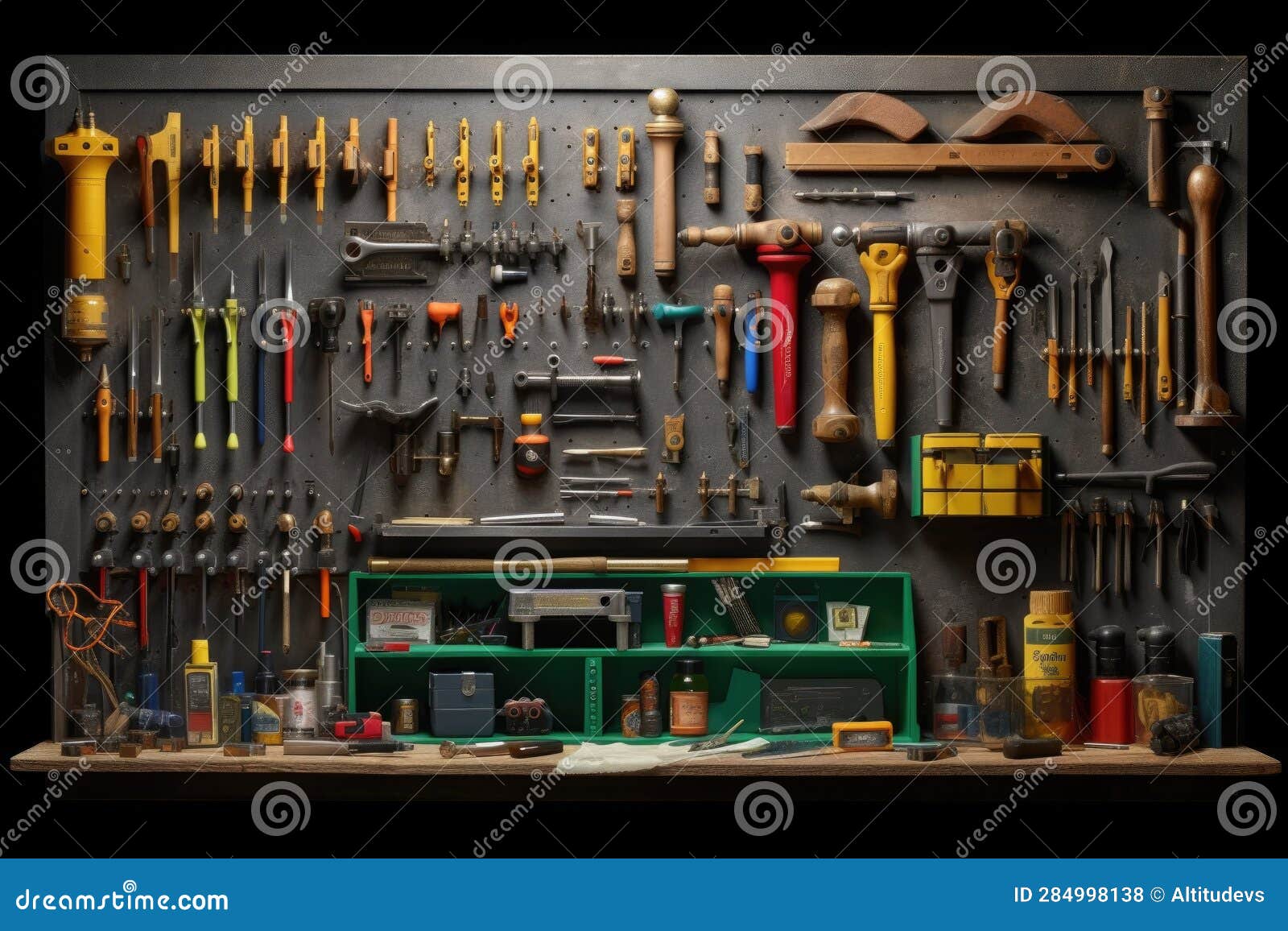 Color-coded Tool Organization System Stock Illustration - Illustration ...