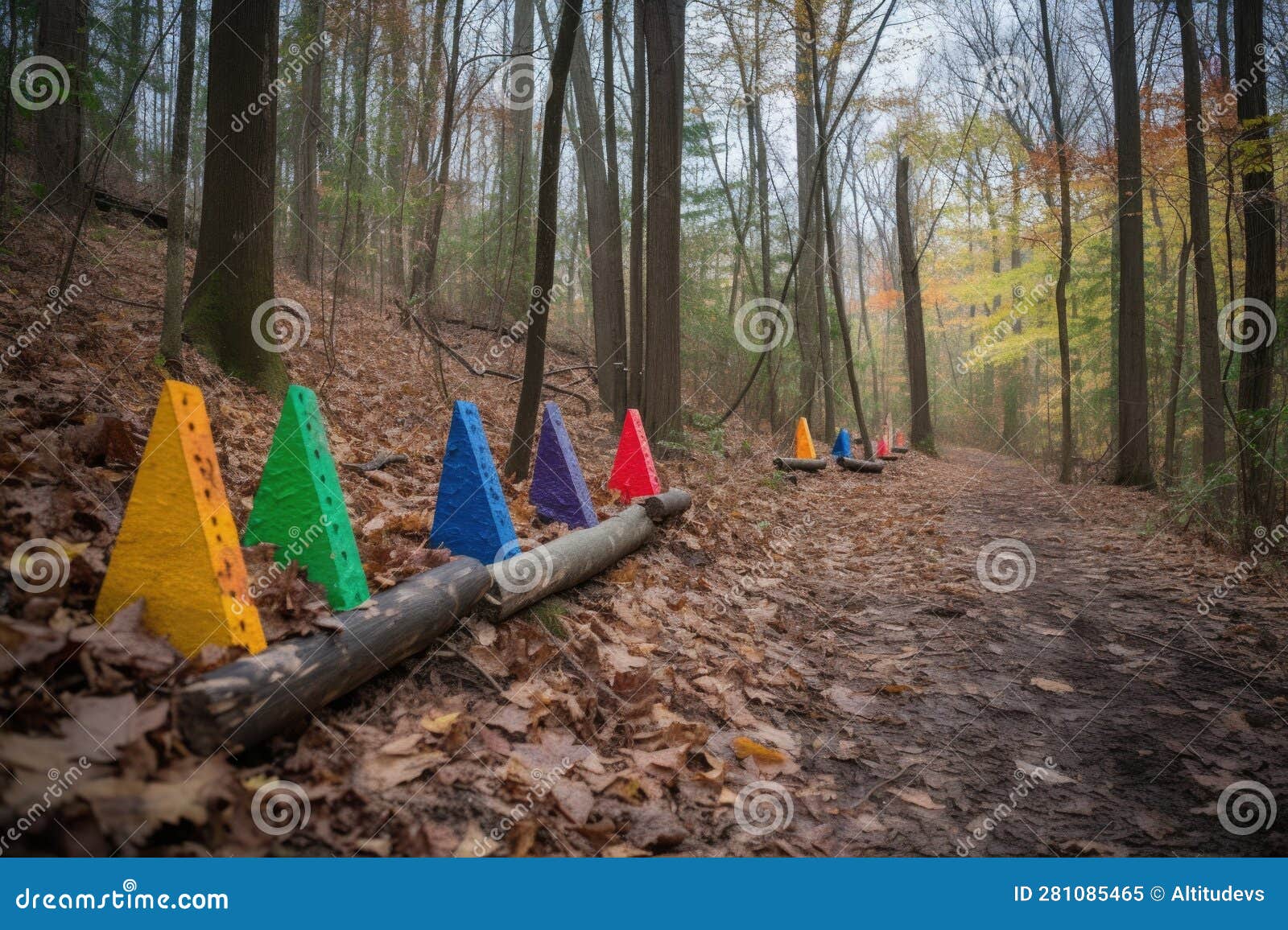 Color-coded Trail Markers with Corresponding Color Representing Each ...