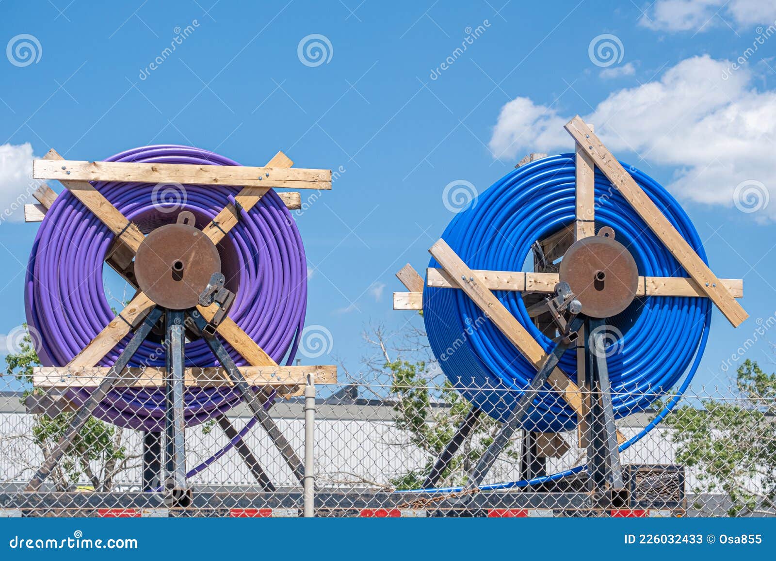 Color Coded Underground Cables on a Construction Site Stock Image ...