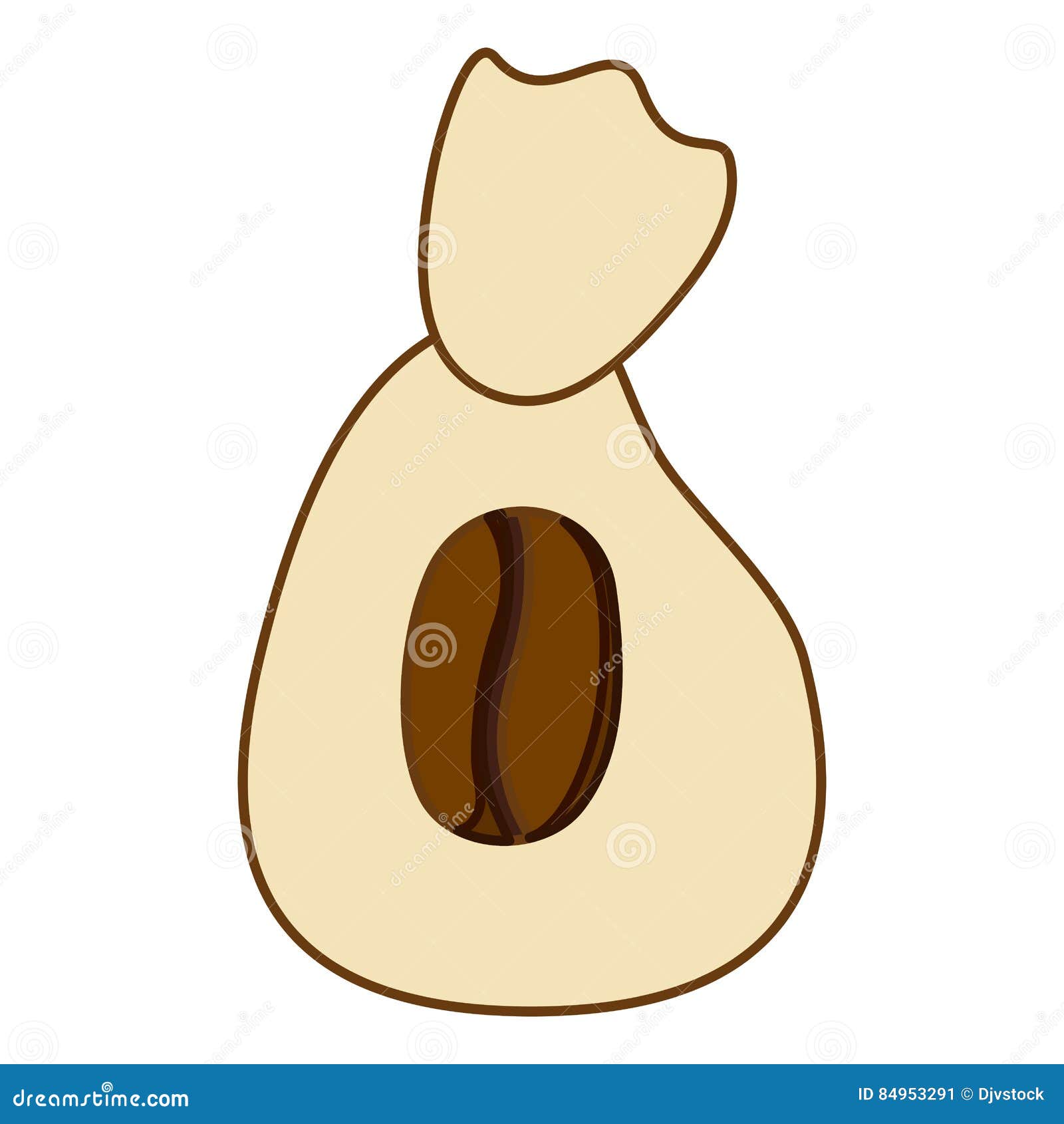 Color Coffee Sack Icon Image Stock Illustration - Illustration of ...