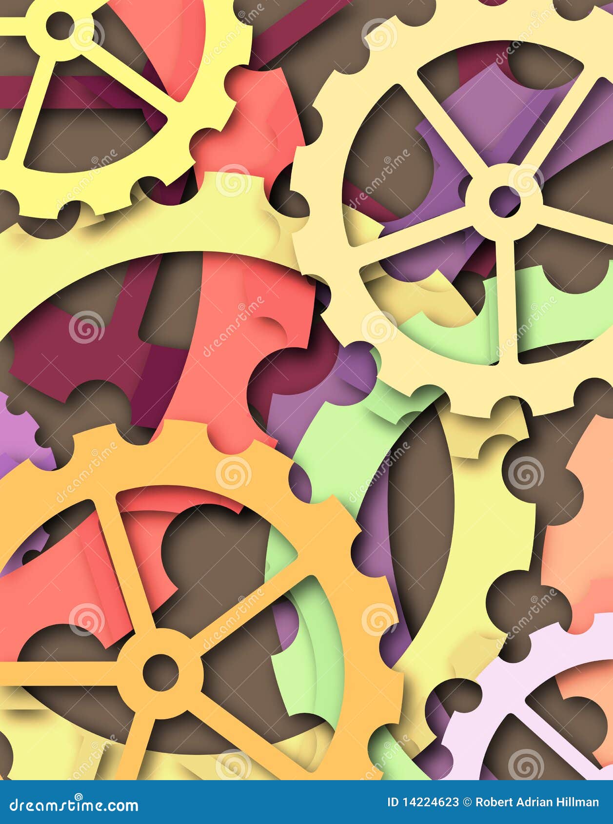 Color cogs stock illustration. Illustration of rotate - 14224623