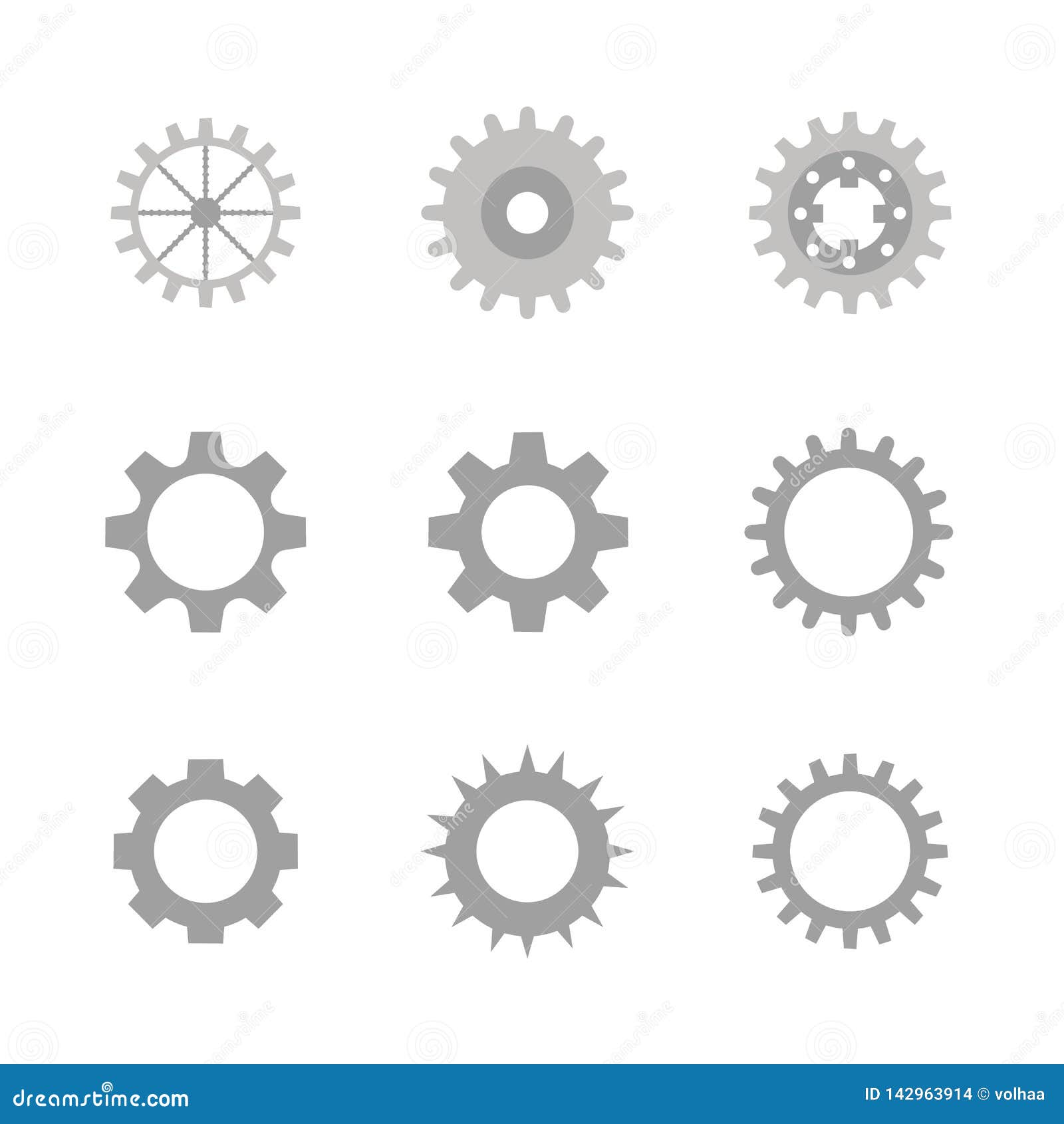 Color cogs set stock vector. Illustration of gear, technology - 142963914