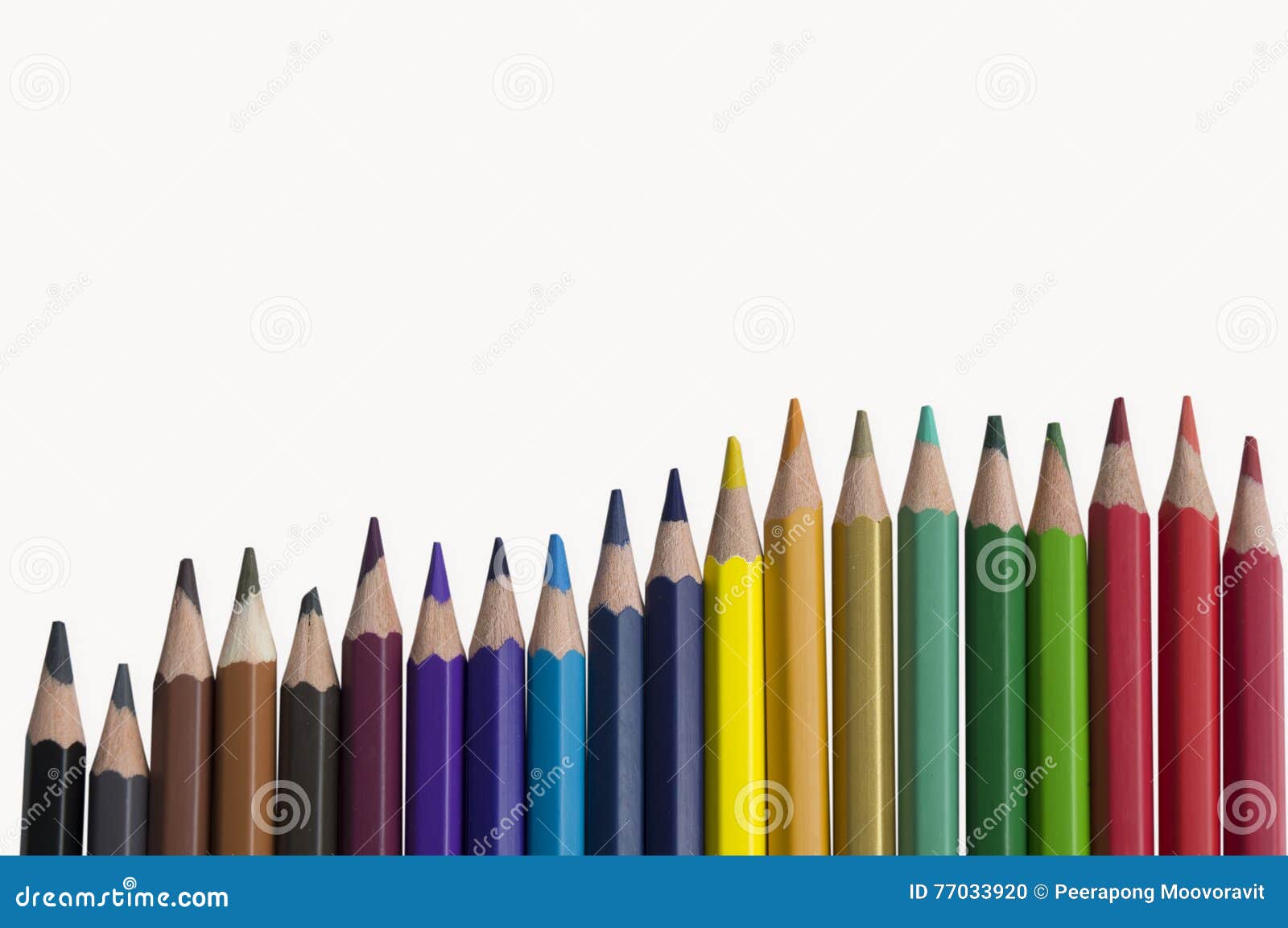 Color Colourful Pencil Background Inline Rainbow Color Stock Photo ...