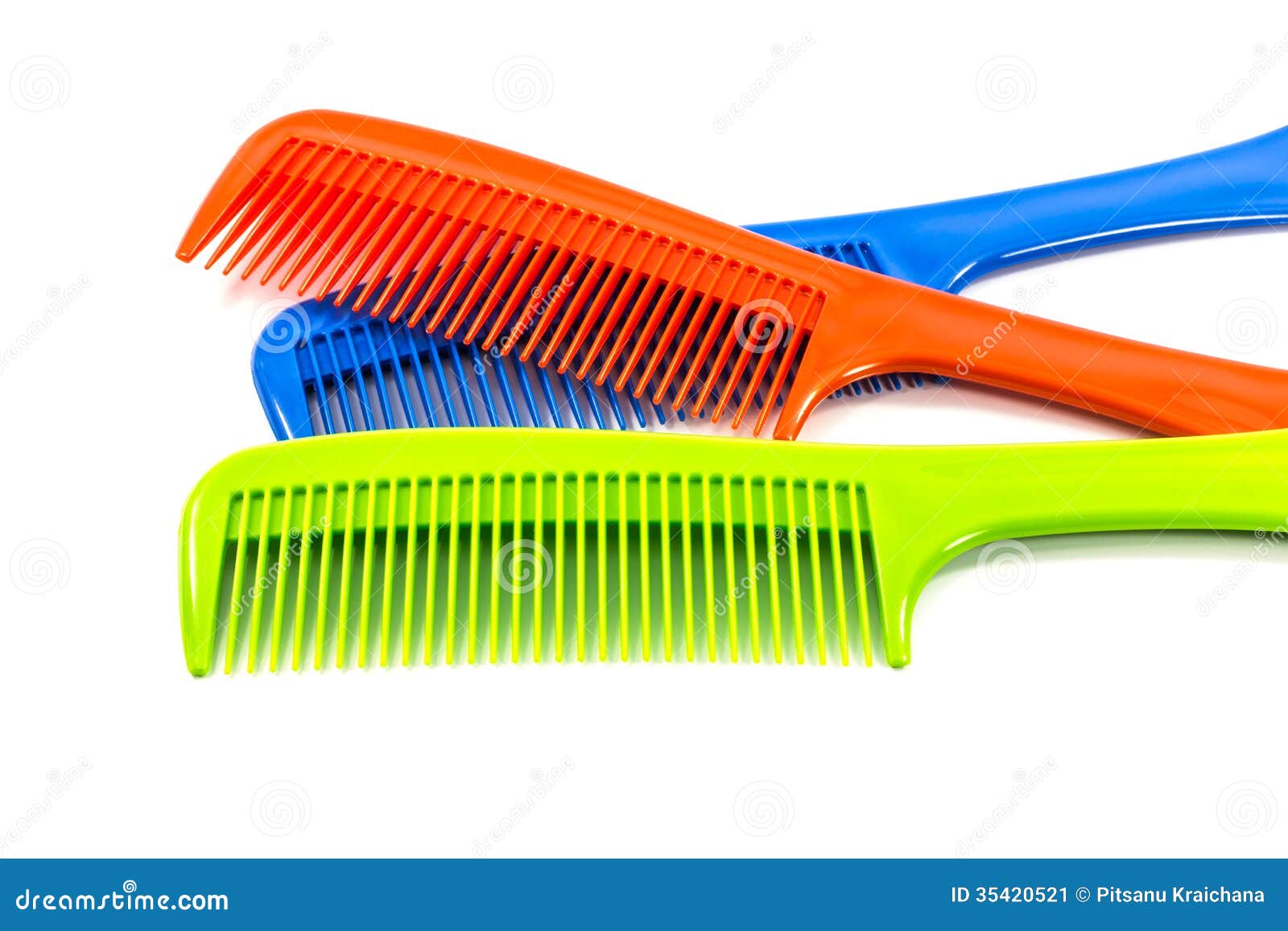 Color Comb on White Background. Stock Image - Image of colorful ...