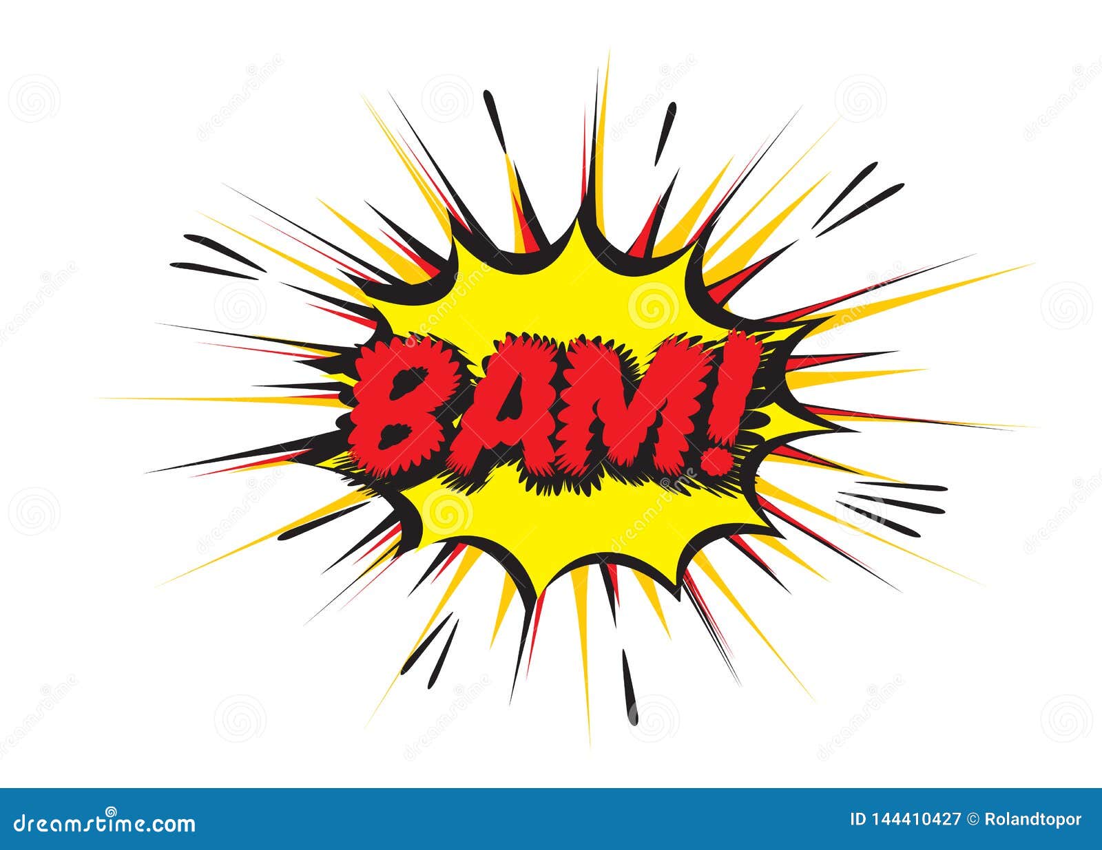 Color Comic Speech Bubble and Bam. Vector Illustration Stock ...