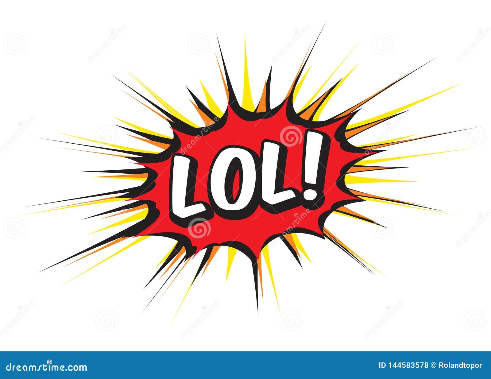Color Comic Speech Bubble and Text Lol. Vector Illustration Stock ...