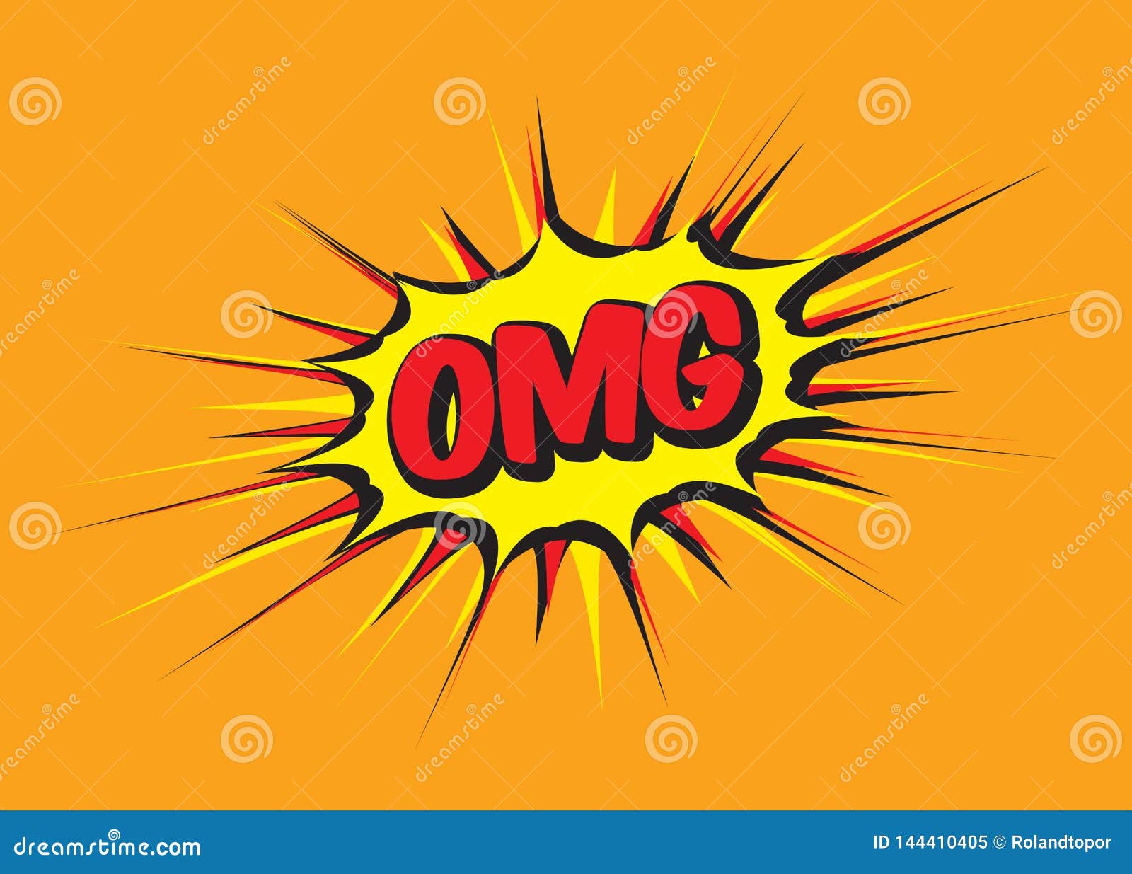 Color Comic Speech Bubble and Omg. Vector Illustration Stock ...