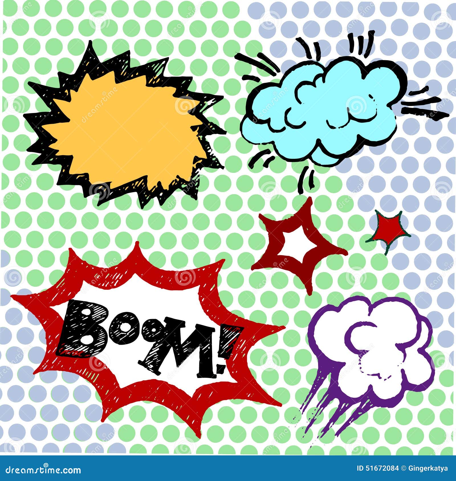 Color Comics Balloons, Text Stock Vector - Illustration of emotions ...