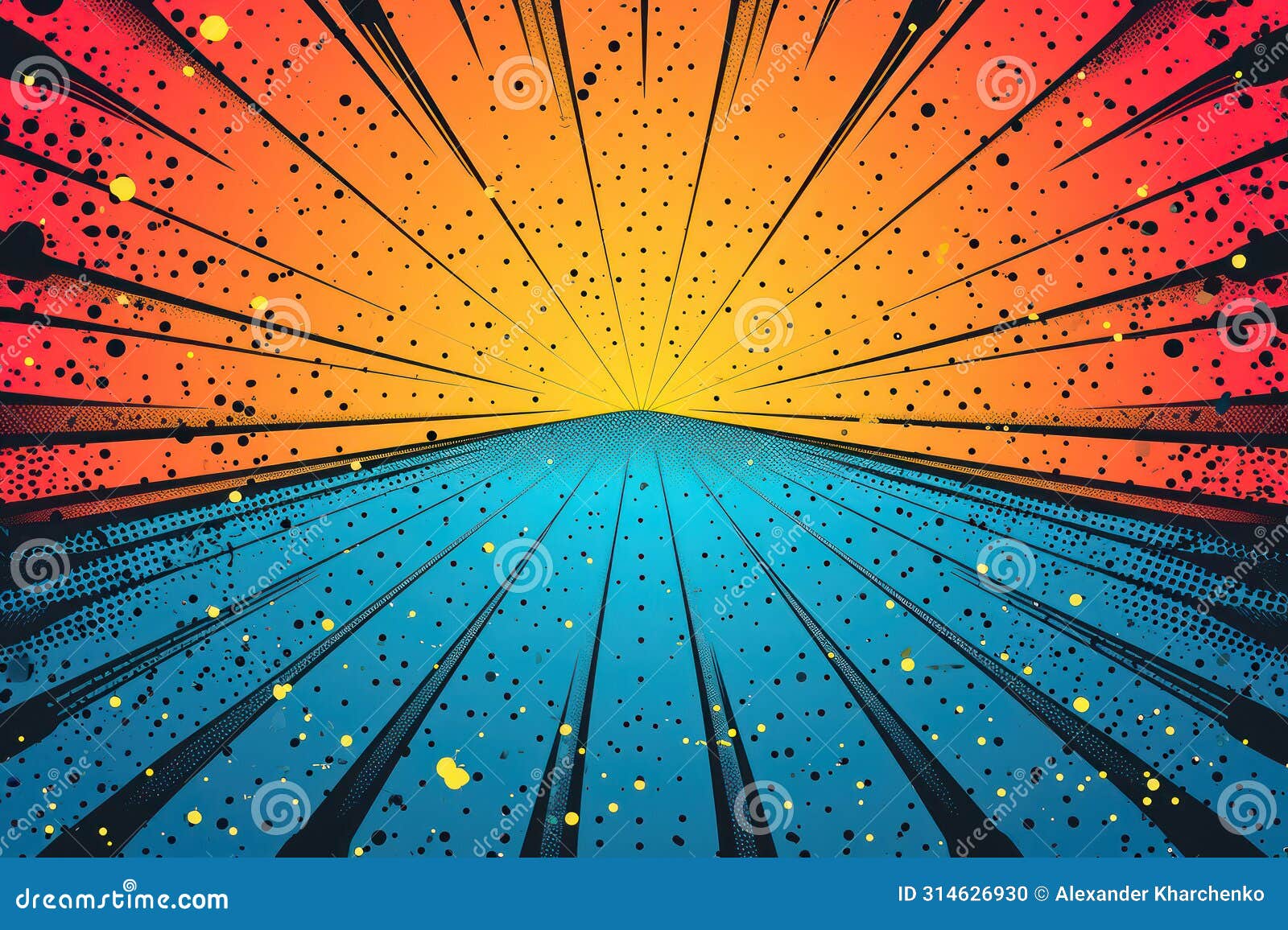 Color Comics Cartoon Design Background Extreme Closeup. Generative AI ...