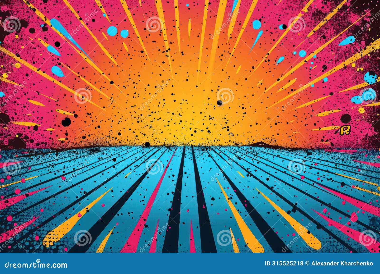 Color Comics Cartoon Design Background Extreme Closeup. Generative AI ...