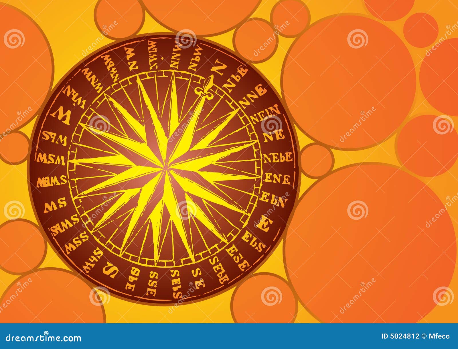 Color compass stock vector. Illustration of direction - 5024812