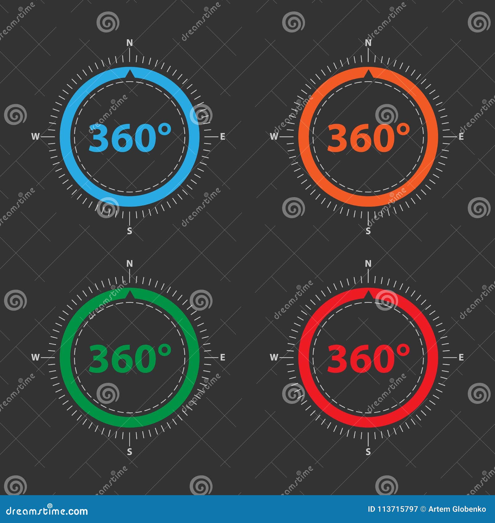 Color Compass Color Theory Wheel Of Colors Harmony Round Chromatic ...