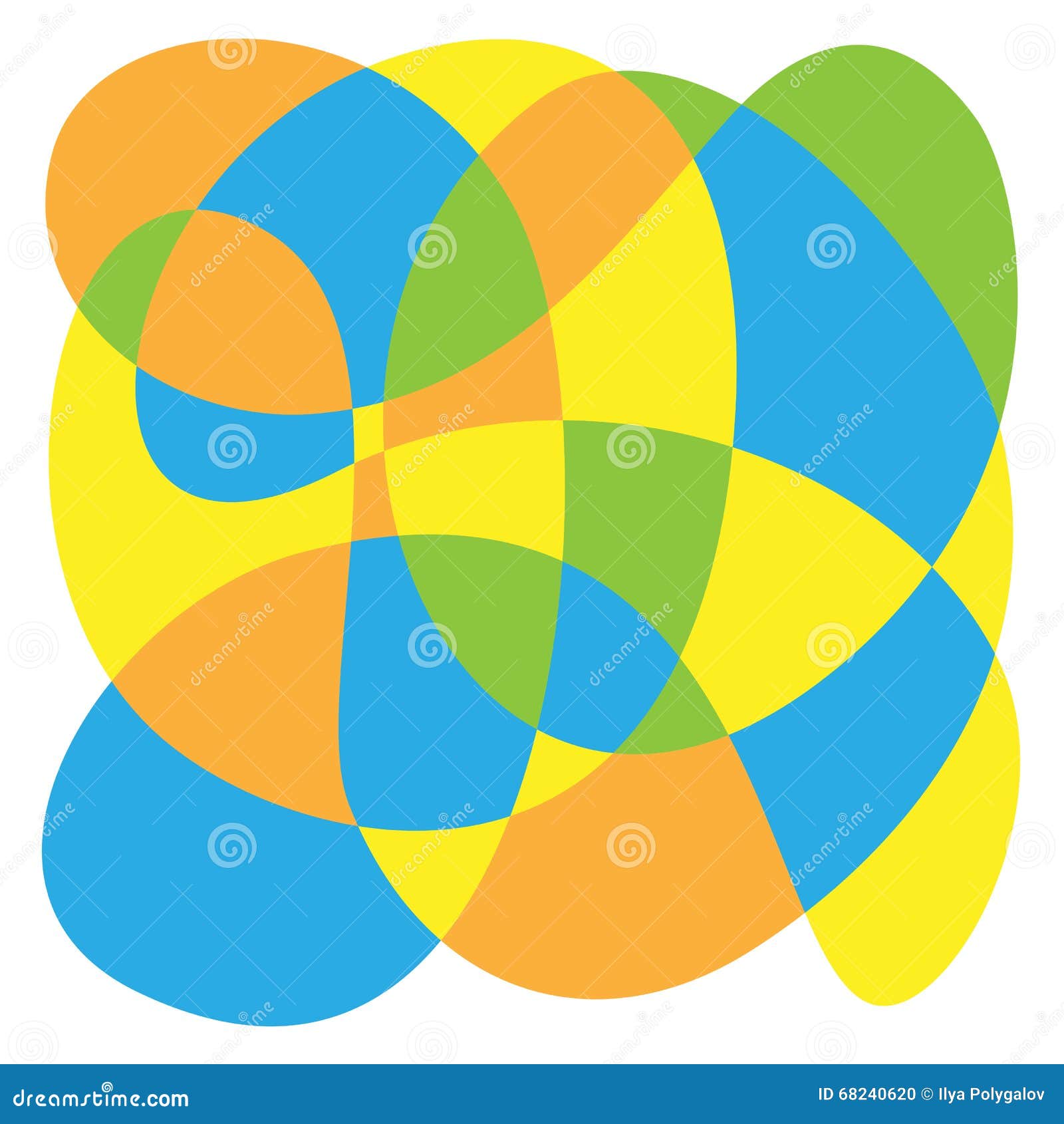 The Color Composition of the Loops Stock Illustration - Illustration of ...