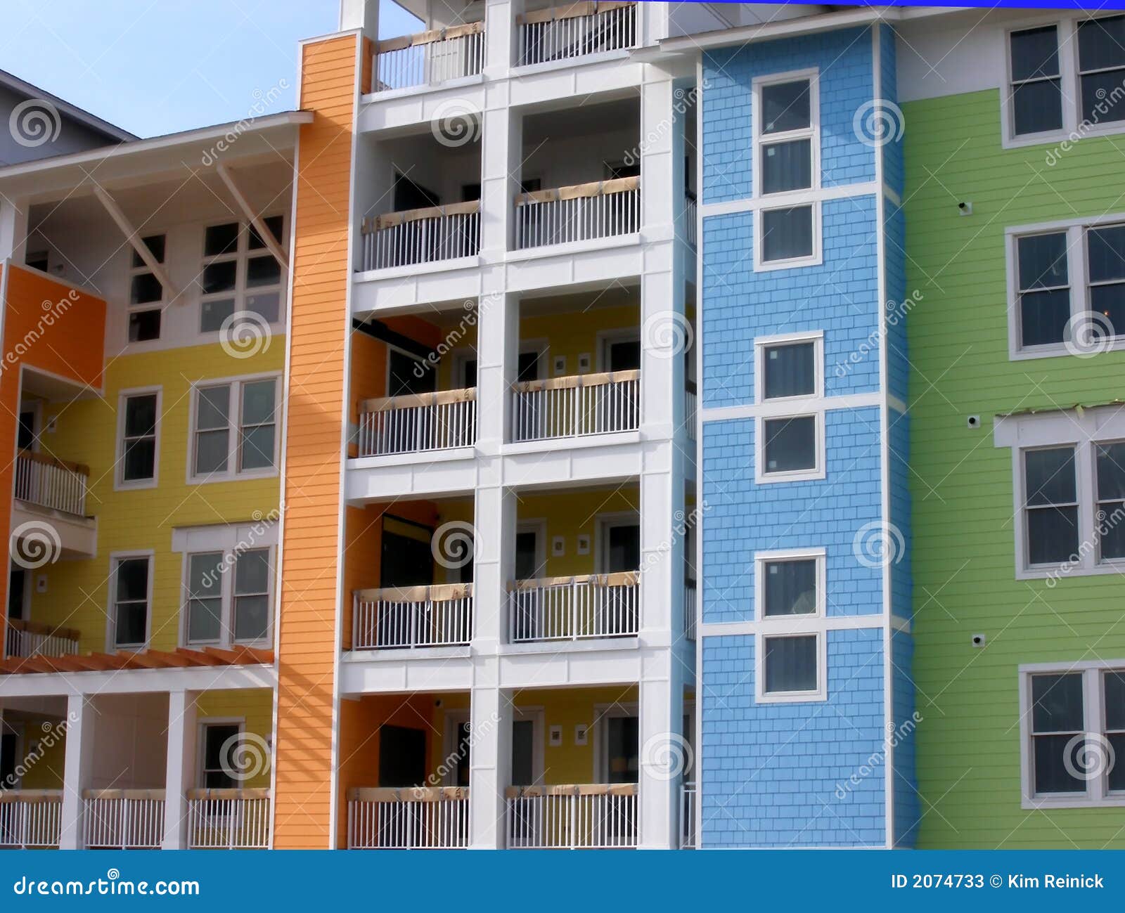 Color Condos stock image. Image of stoop, railing, live - 2074733