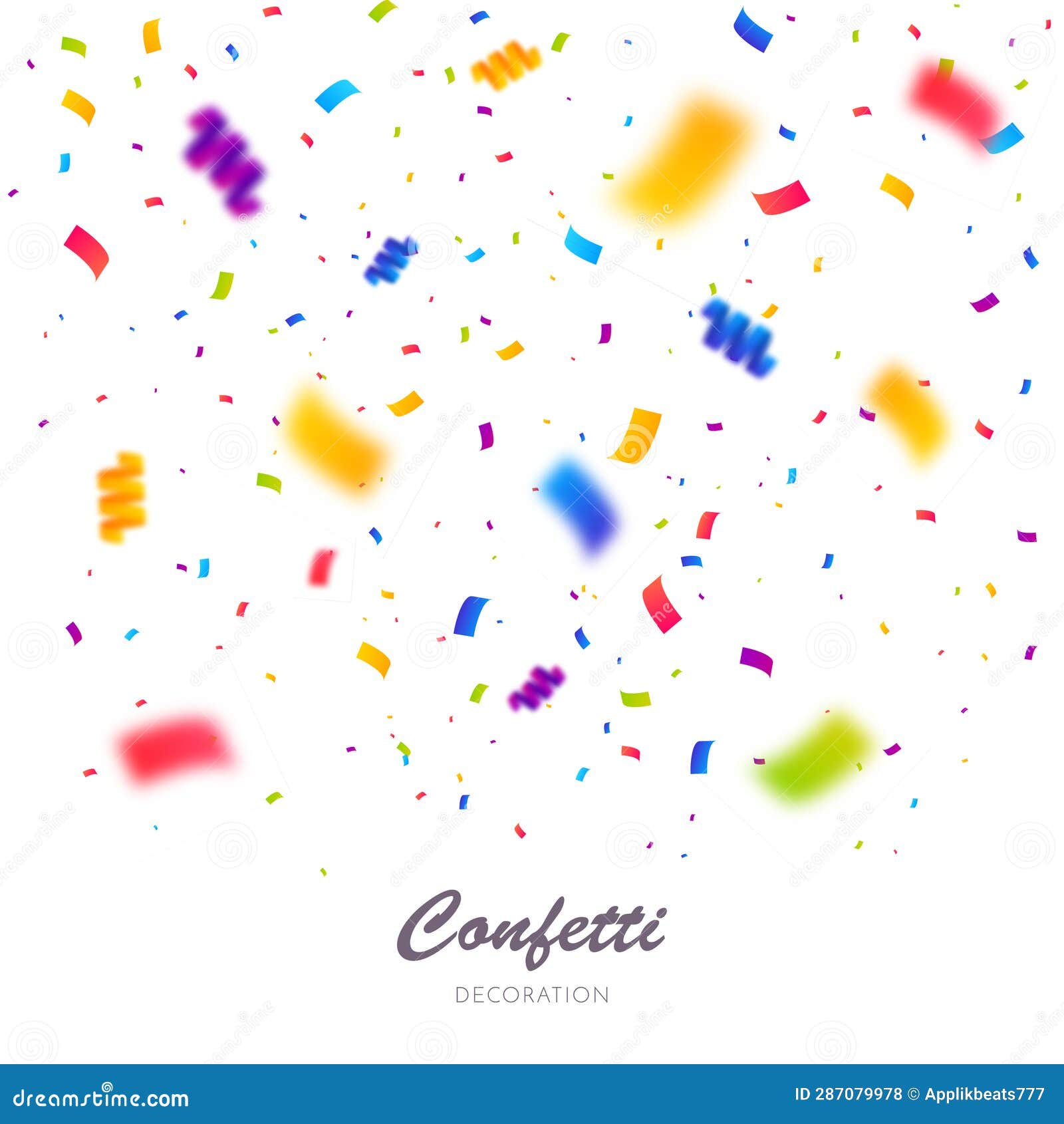 Color Confetti Background. Celebrate Party Vector Illustration Stock ...