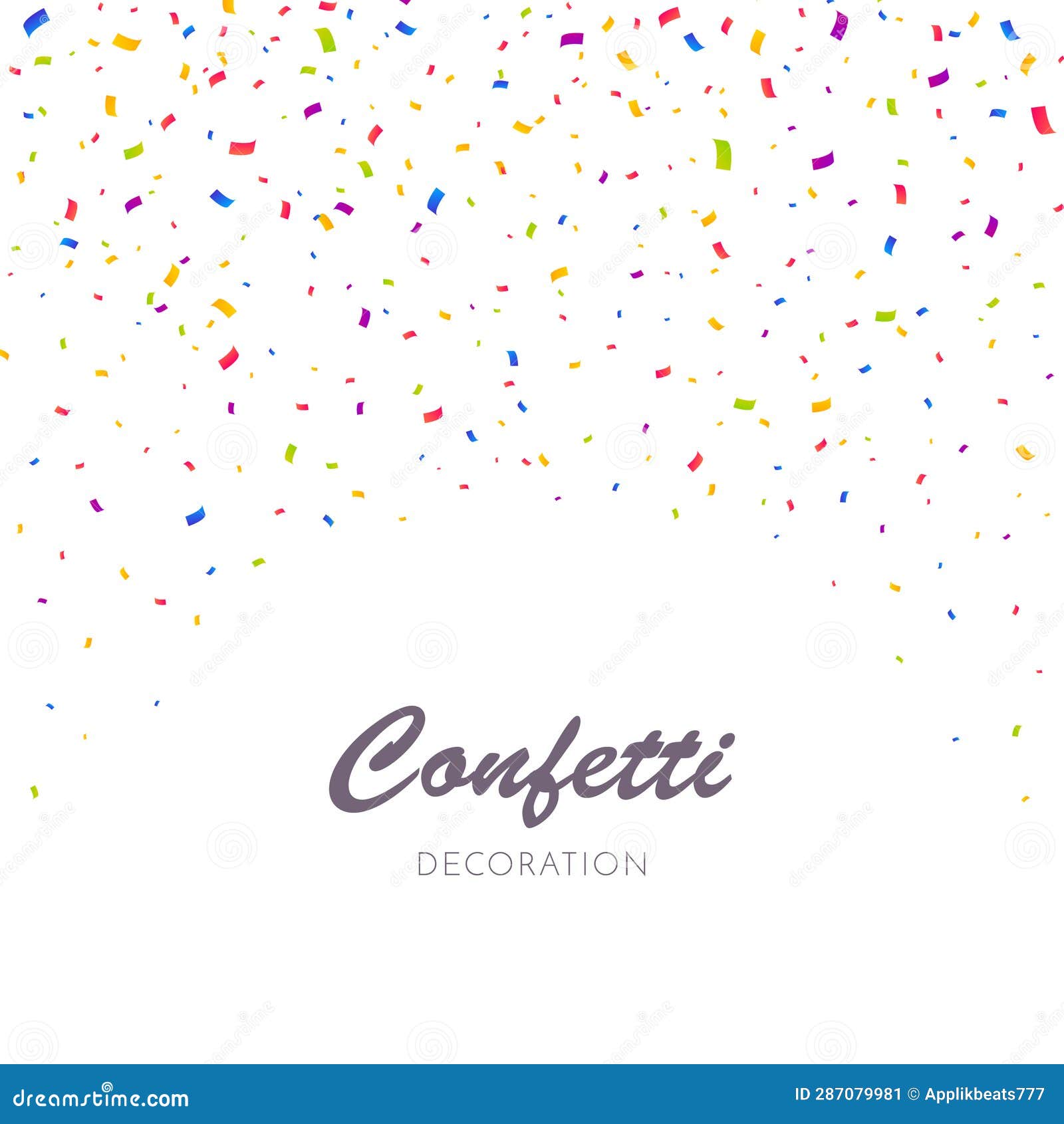 Color Confetti Background. Celebrate Party Vector Illustration Stock ...