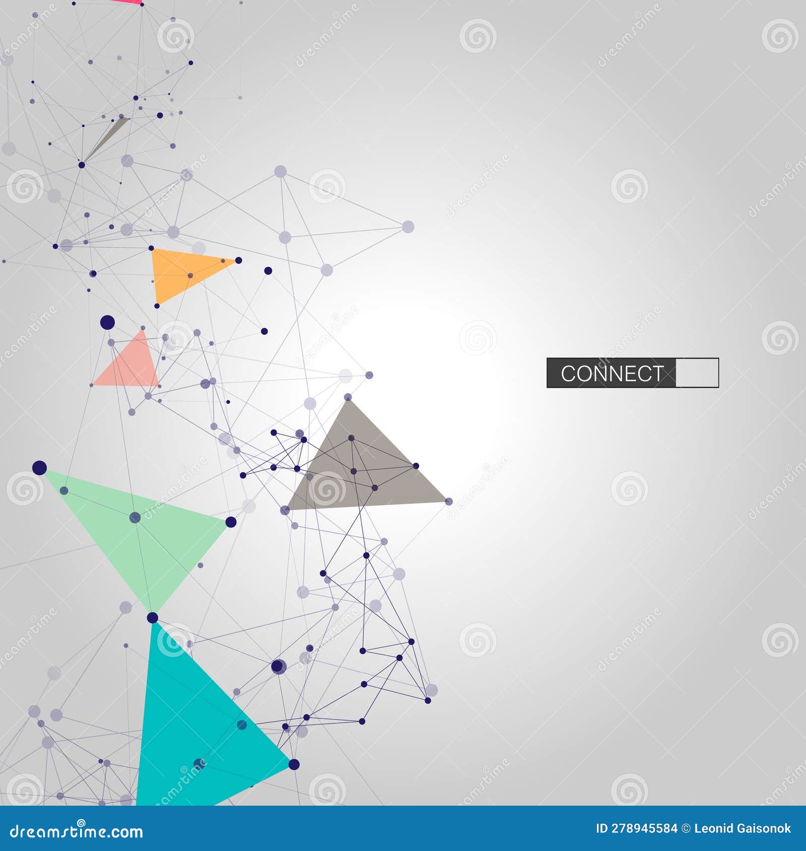 Color Connect Triangle for Concept Design. Global Business Concept ...