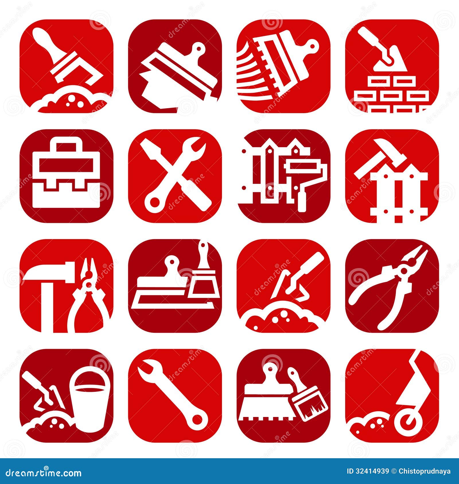 Color Construction and Repair Icons Set Stock Vector - Illustration of ...