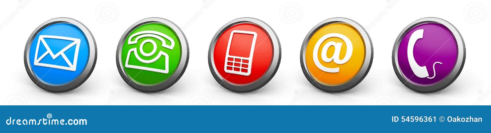 Color contact icons stock illustration. Illustration of metal - 54596361