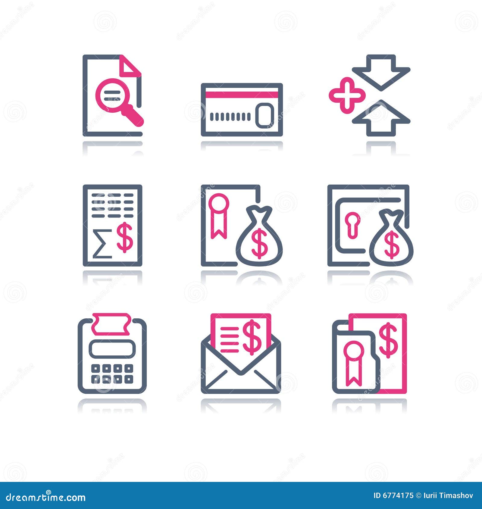 Color Contour Web Icons, 14 Stock Vector - Illustration of checkout ...