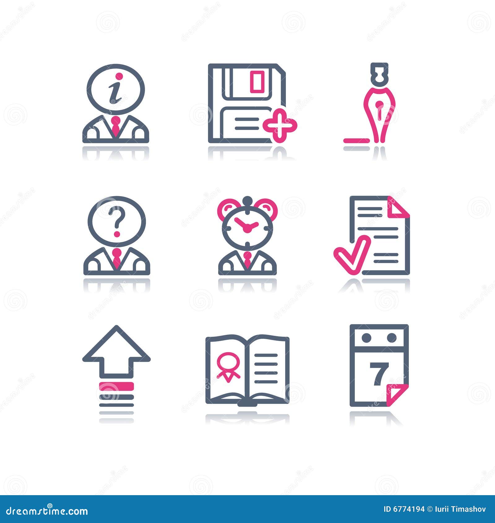 Color contour web icons, 2 stock vector. Illustration of save - 6774194