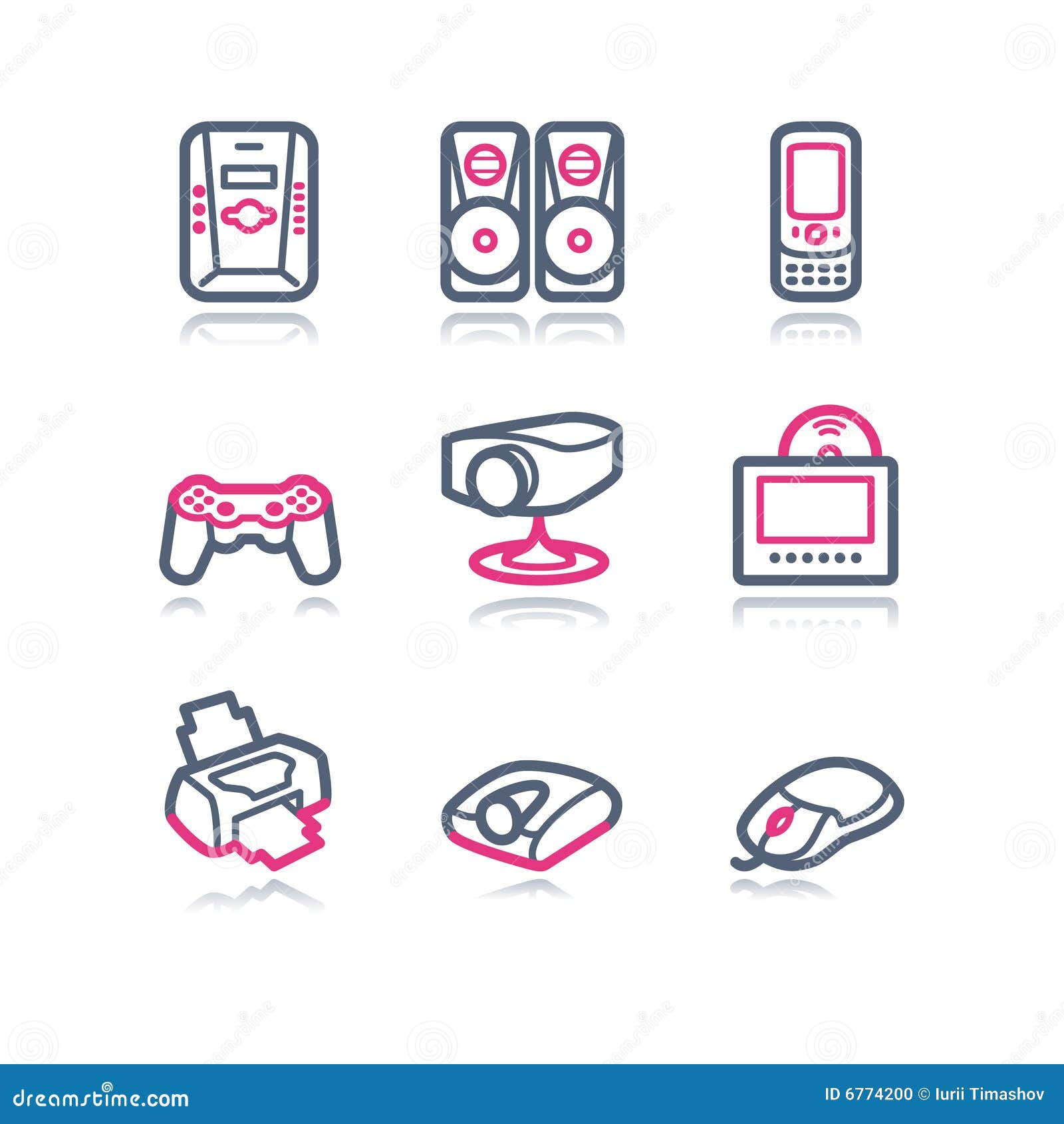 Color Contour Web Icons, 21 Stock Vector - Illustration of smartphone ...