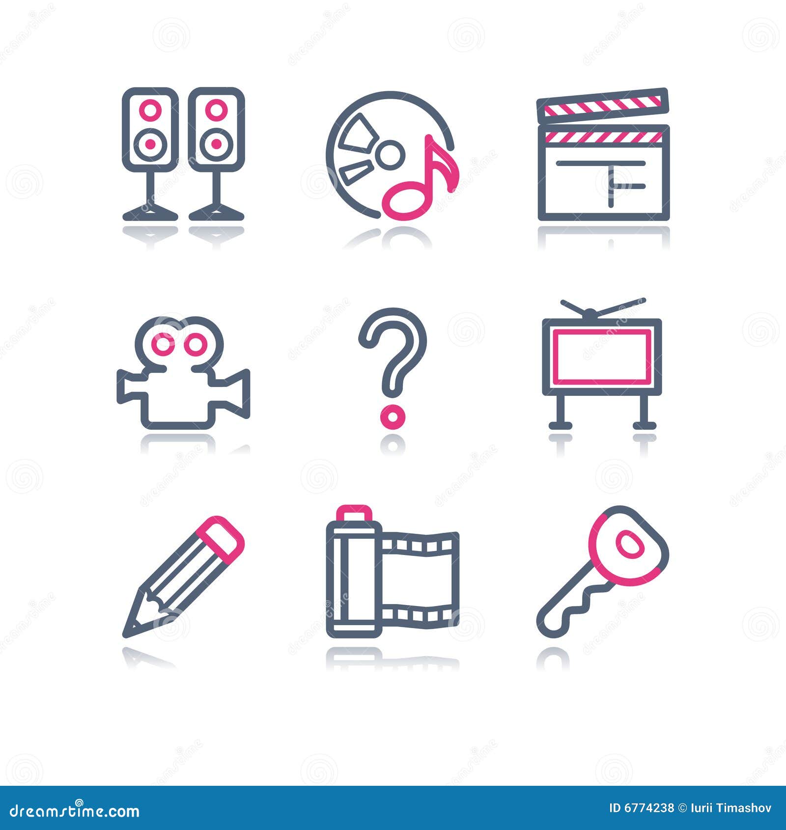 Color Contour Web Icons, 28 Stock Vector - Illustration of sign, icon ...