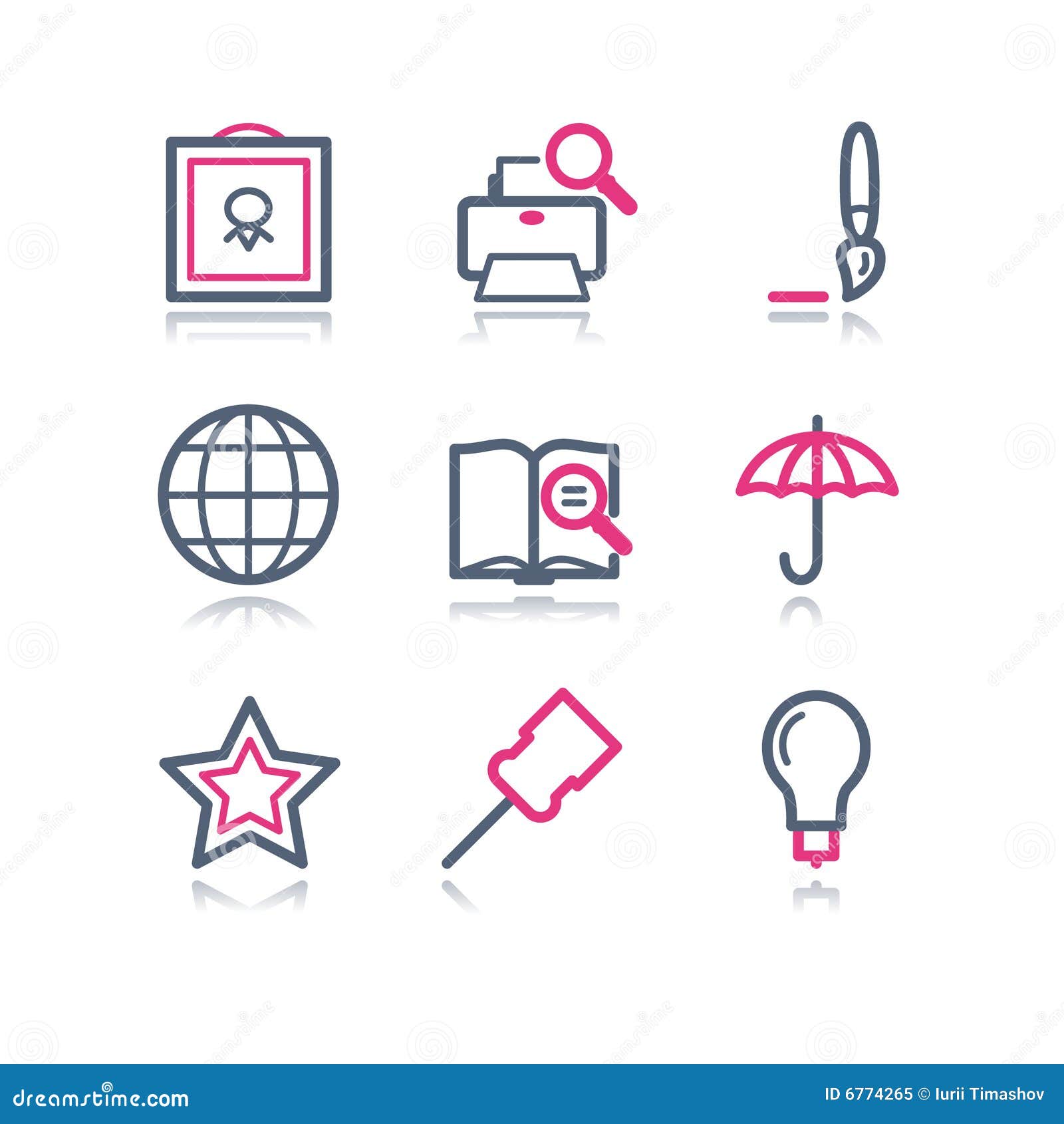 Color contour web icons, 9 stock vector. Illustration of configuration ...