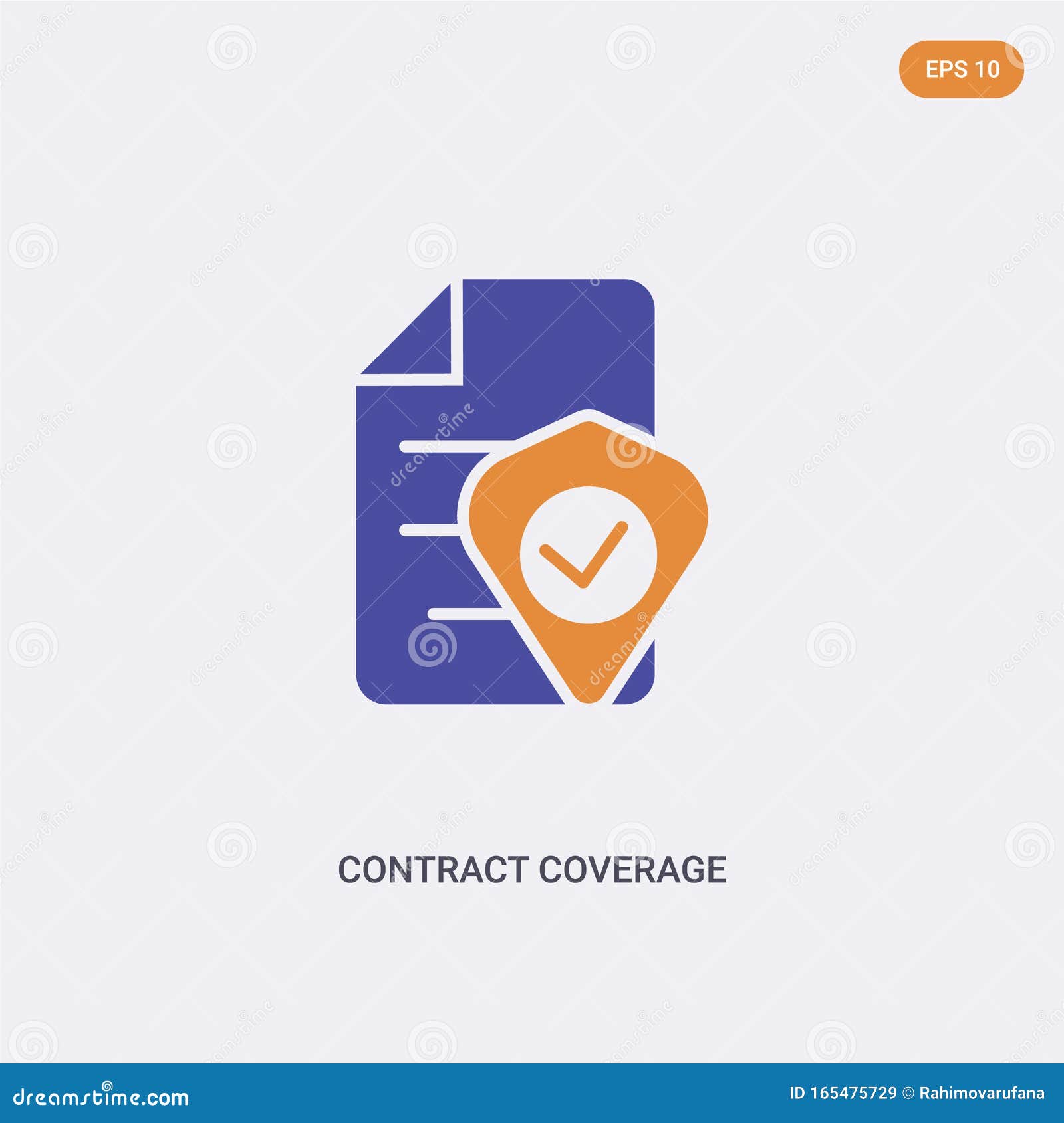 2 Color Contract Coverage Concept Vector Icon. Isolated Two Color ...
