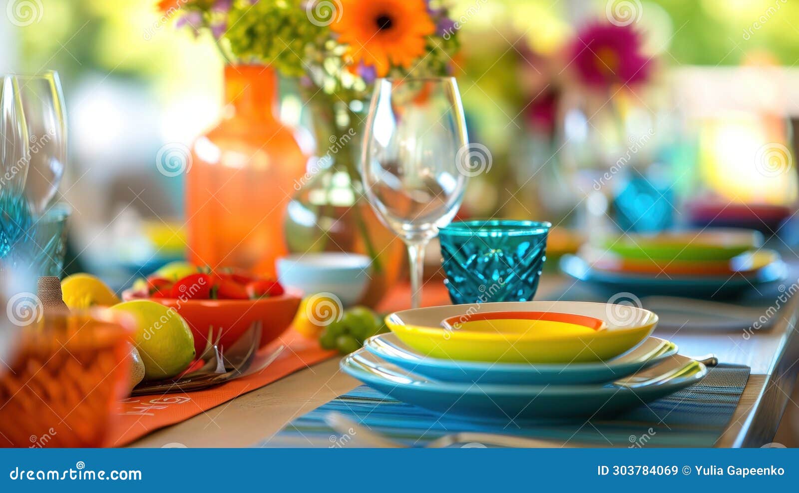 Color-coordinated Tableware and Centerpieces Set the Mood for ...