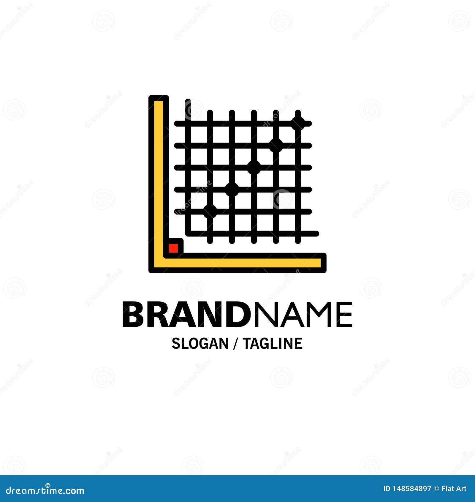 Color, Correction, Edit, Form, Grid Business Logo Template. Flat Color ...