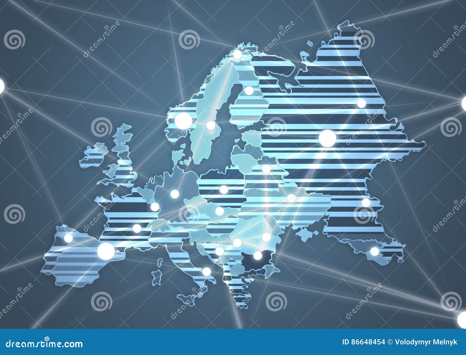 Europe Map With Gray Tone On White Background,illustration,textured ...