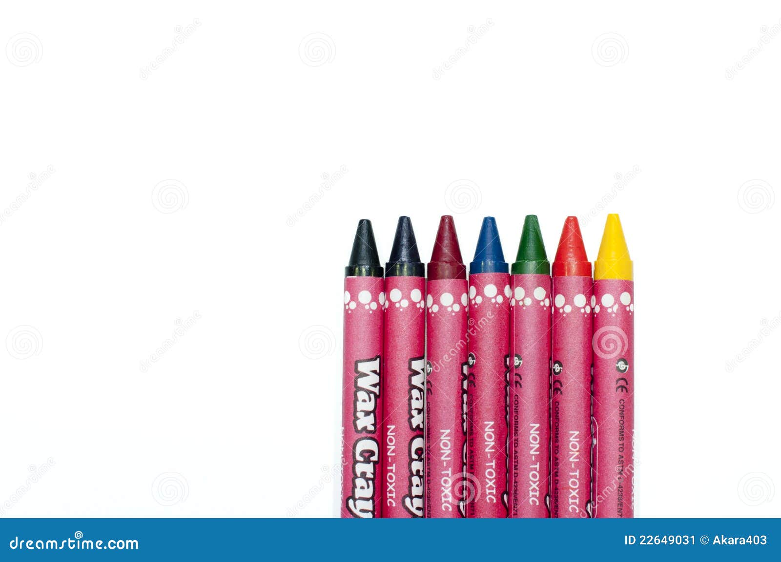 Color Crayons on the White Background Stock Image - Image of elementary ...