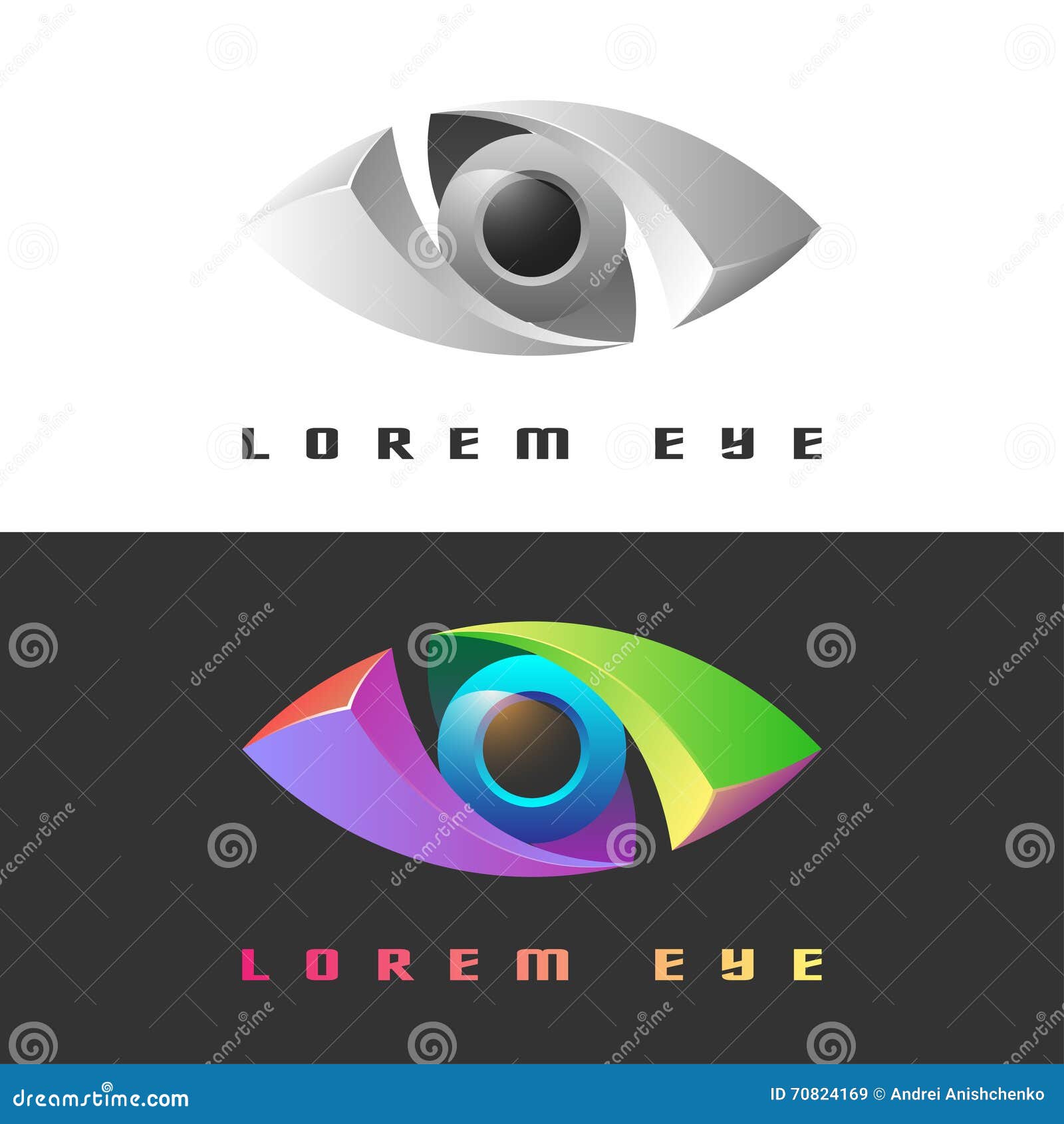Color creative eye icon stock vector. Illustration of round - 70824169