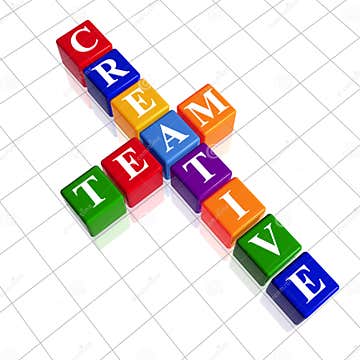 Color Creative Team Like Crossword Stock Image - Image of create, blue ...