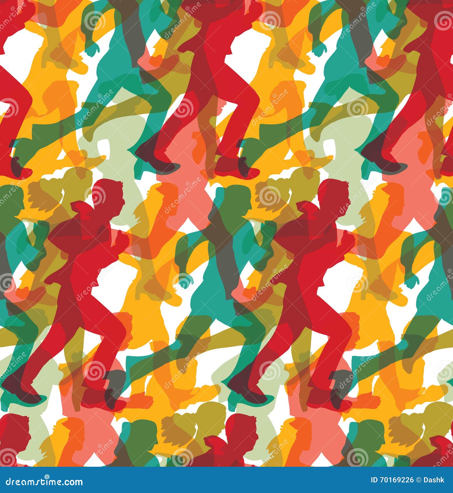 Color Crowd People Business Run Carrier Seamless Pattern. Stock Vector ...