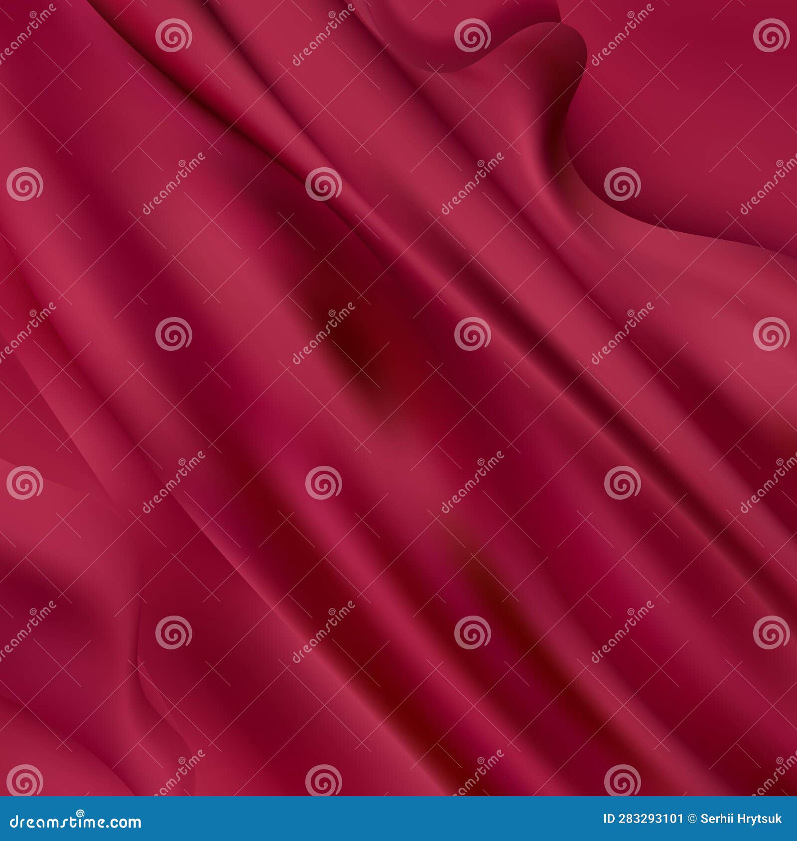 Color Crumpled Fabric Texture Abstract Background. Red Color. Eps 10 ...